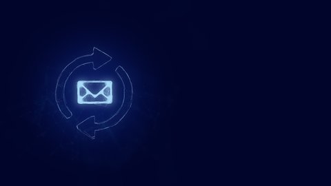 Outgoing Incoming Message Icon Plexus Effect Stock Footage Video (100% ...