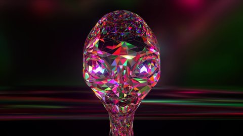 Space Exploration Concept Aliens Diamond Face Stock Footage Video (100% ...