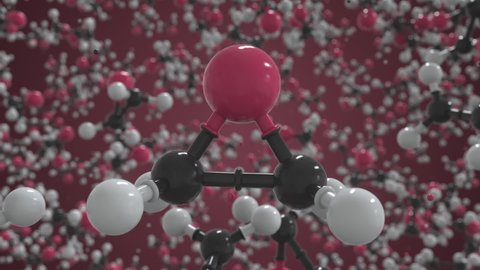 2 Ethylene oxide chemical structure Stock Video Footage - 4K and HD ...