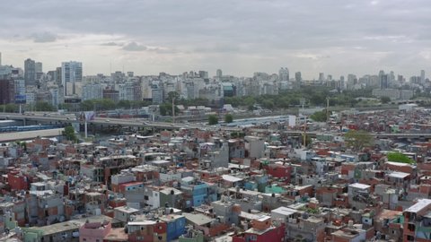 Aerial View Buenos Aires Argentina Slums Stock Footage Video (100% ...