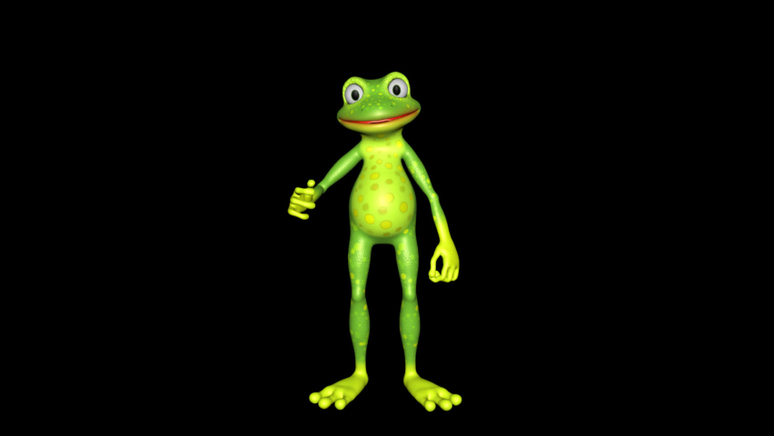 frog talking looped video alpha channel Stock Footage Video (100% ...
