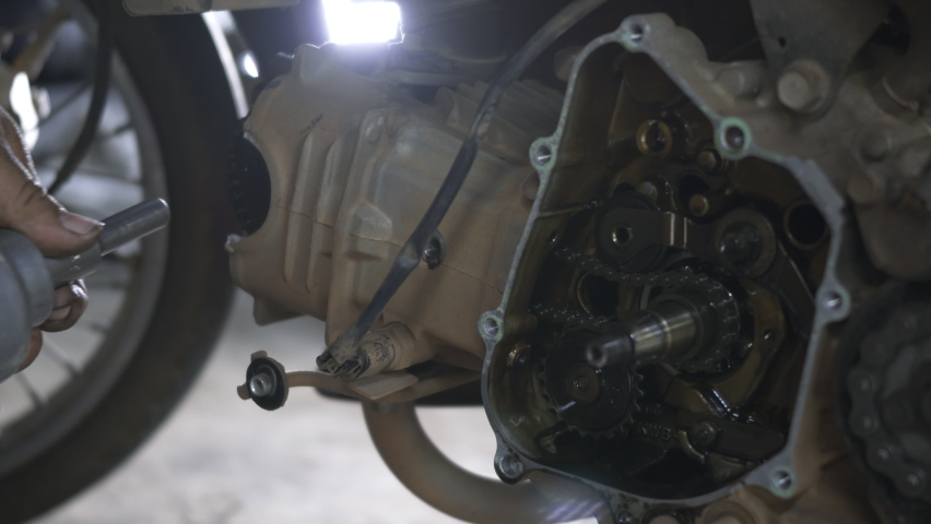 Engine automatic engine motorcycle Stock Video Footage - 4K and HD ...