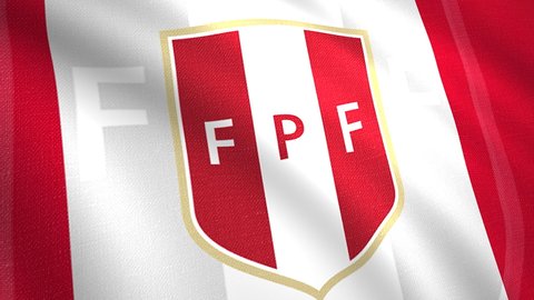 Peru National Football Team Flag Wide Stock Footage Video (100% Royalty ...
