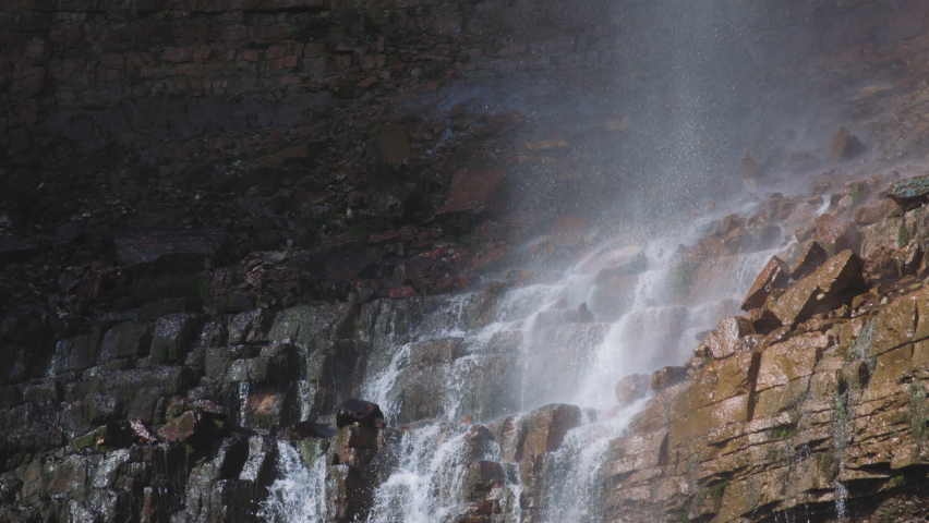 Waterfall Particles Falling Down Slow Motion Stock Footage Video (100% ...