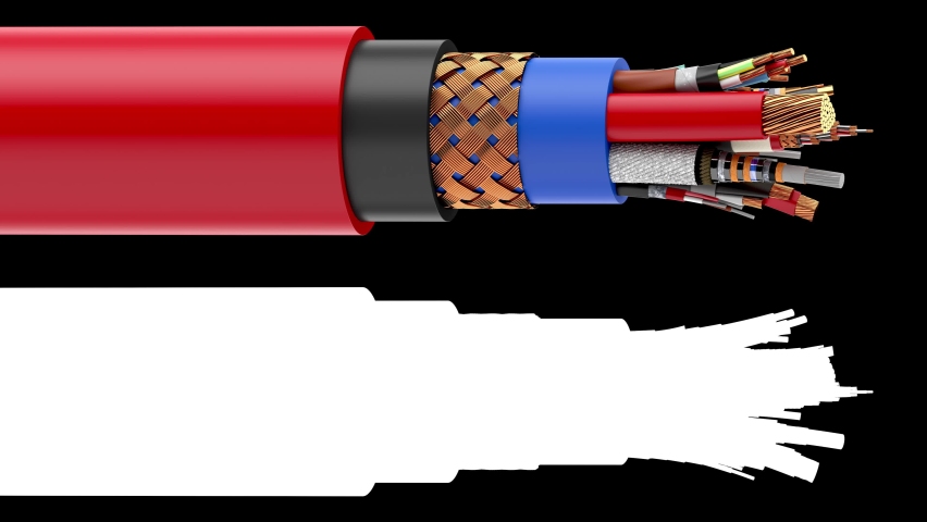 complex cable rotates around axis black Stock Footage Video (100% ...