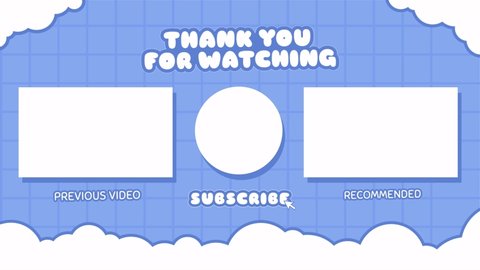 Animated Cartoon End Screen Template Design Stock Footage Video (100% ...