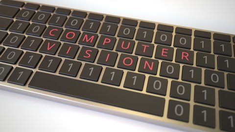 Computer Vision Text Being Revealed Flipping Stock Footage Video (100% ...