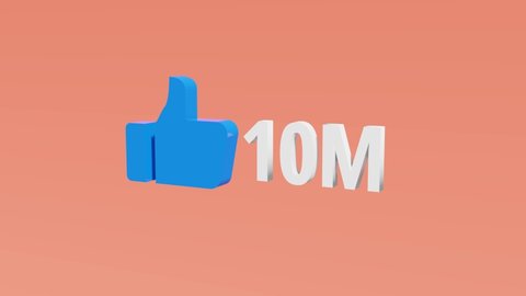 Likes Counter Animation Motion Graphics Stock Footage Video (100% ...