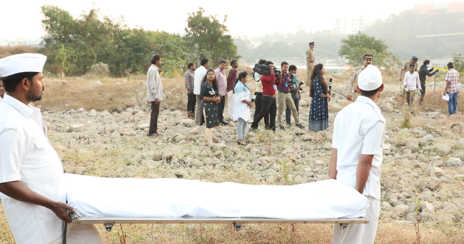 indian reporters cameras waiting news hyderabad Stock Footage Video ...