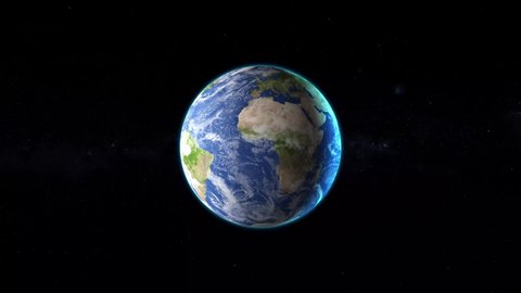 Planet Earth Animation Animation Earth Seen Stock Footage Video (100% ...