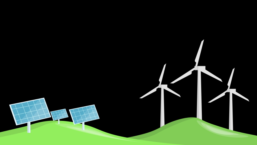 Icon solar panel wind turbine Stock Video Footage - 4K and HD Video ...