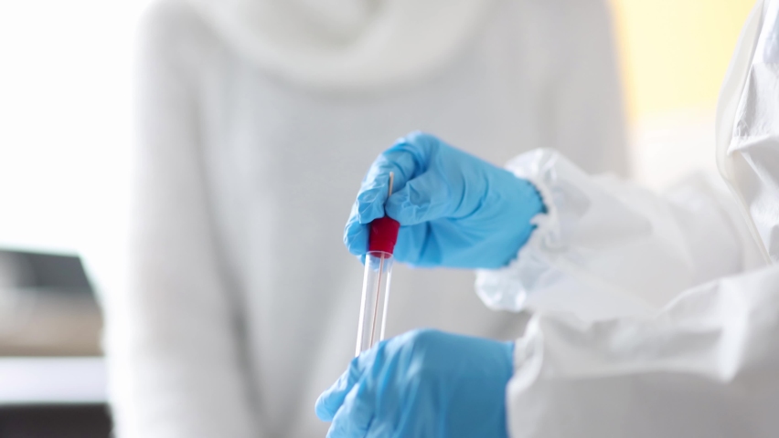 doctor taking sample pcr test coronovirus Stock Footage Video (100% ...