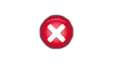 3d Red Cross Symbol X Error Stock Footage Video (100% Royalty-free ...