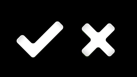 Yes No True False Symbols Checkmark Stock Footage Video (100% Royalty ...