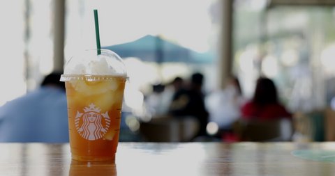 Yuzu Golden Monkey Black Tea Starbucks Stock Footage Video (100% ...