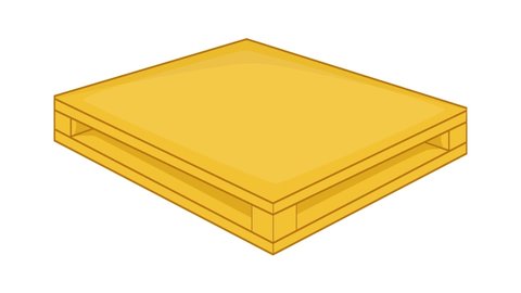 Wooden Pallet Icon Animation Cartoon Best Stock Footage Video (100% ...