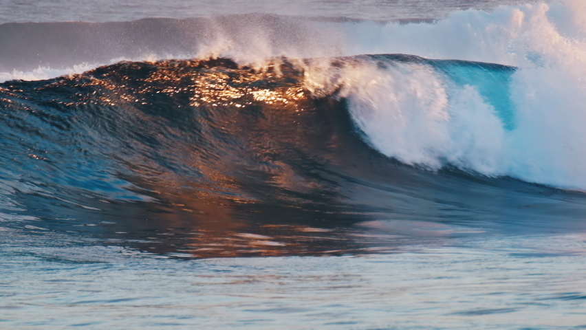 ocean wave rolls breaks sultans surf Stock Footage Video (100% Royalty ...