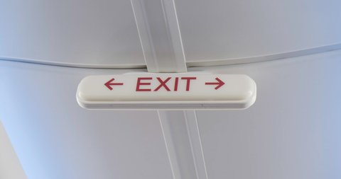 Overhead Exit Sign Left Right Arrows Stock Footage Video (100% Royalty ...