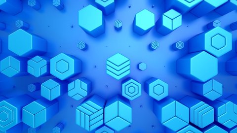 Background Animated Hexagons Abstract Motion Loop Stock Footage Video (100% Royalty-free ...