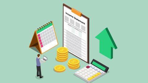 Businessman Animation Checking Income Statement Report Stock Footage ...