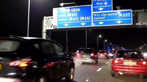 M62 Motorway England United Kingdom January Stock Footage Video (100% ...