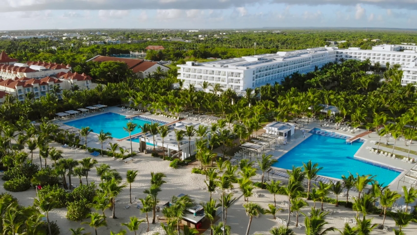 aerial view luxury tropical resort drone Stock Footage Video (100% ...