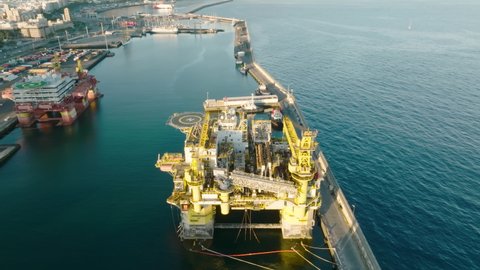 Offshore platform top view Stock Video Footage - 4K and HD Video Clips ...