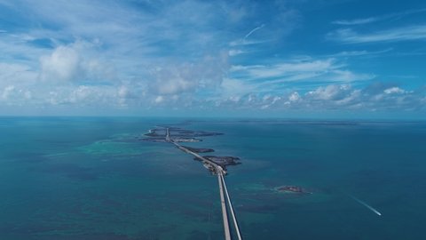 Panning Wide Landscape Stunning Islands Florida Stock Footage Video ...