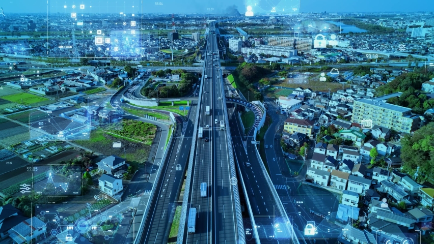 modern highway data technology concept smart Stock Footage Video (100% ...