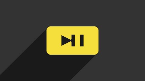 Yellow Pause Button Icon Isolated On Stock Footage Video (100% Royalty ...