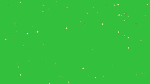 Glowing Stars Sparkle On Green Screen Stock Footage Video (100% Royalty ...