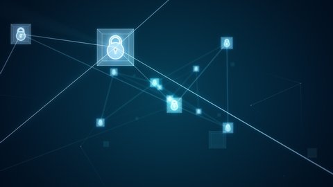 Motion Graphic Blue Security Key Icon Stock Footage Video (100% Royalty ...