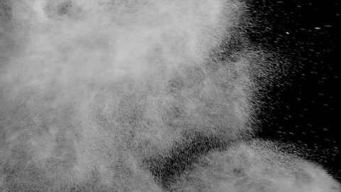 Amazing Flying Powder Particles On Black Stock Footage Video (100% ...