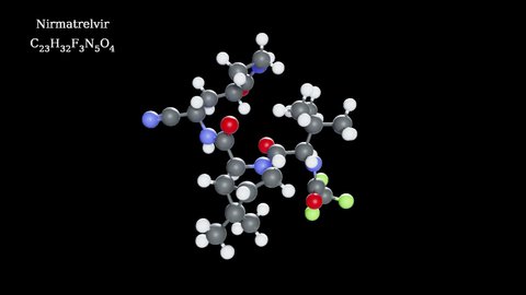 Nirmatrelvir Molecule 3d Molecular Structure Animation Stock Footage ...