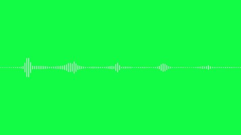 Audio Waveform Looping Animation On Chroma Stock Footage Video (100% ...