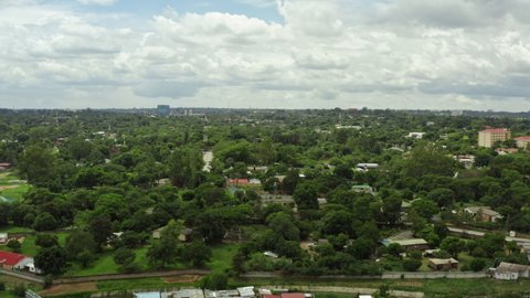 Aerial View Cityscape Lusaka Zambia Rich Stock Footage Video (100% ...