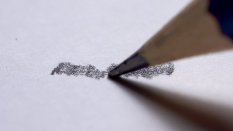 Close Pencil Drawing On White Paper Stock Footage Video (100% Royalty ...
