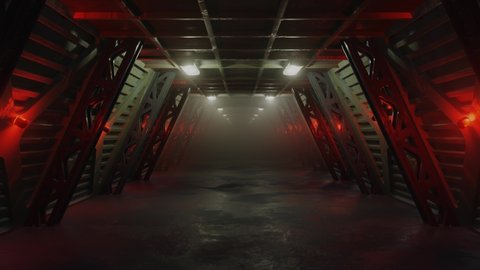 Red Emergency Lights Flash Dark Underground Stock Footage Video (100% ...