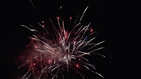 Very Large Professional Grade Fireworks Set Stock Footage Video (100% ...