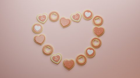 Stop Motion Heart Shape Making Day Stock Footage Video (100% Royalty ...