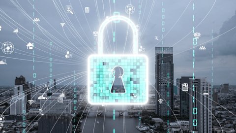 Cyber Security Alteration Data Protection On Stock Footage Video (100% ...