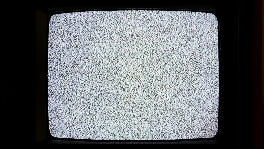 Old Television Set Static