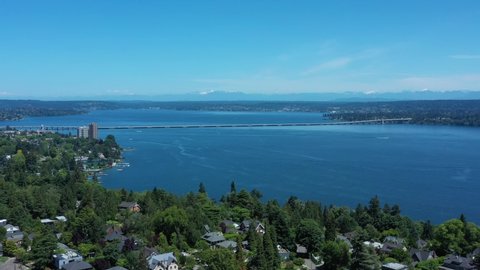 Drone Flying Madison Valley Seattle Views Stock Footage Video (100% ...