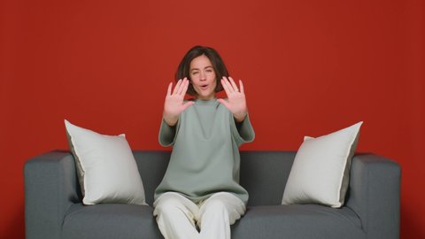 Unfavorable Offer Girl Refuses Proposal She Stock Footage Video (100% ...