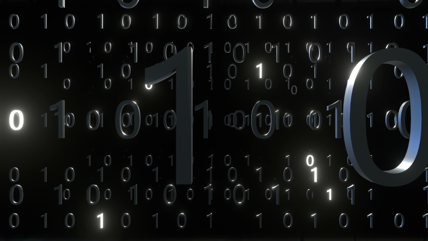 abstract binary number technology background Stock Footage Video (100% ...