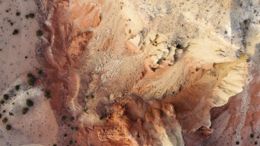 aerial top down pattern geologic rock Stock Footage Video (100% Royalty ...