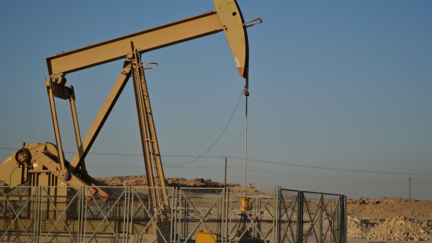 crude oil pump pumping ground oilfield Stock Footage Video (100% ...