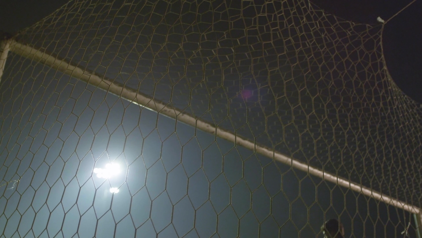Soccer Ball Scoring Goal Football Net Stock Footage Video (100% Royalty ...