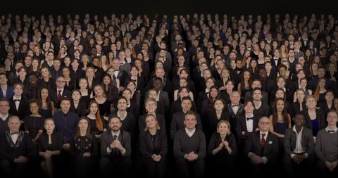 Front View Spectators Wearing Formal Attire Stock Footage Video (100% ...