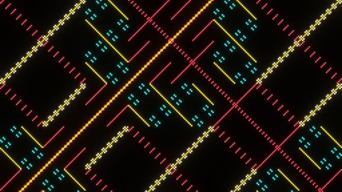 Abstract Floating Background Pixel Lines Stock Footage Video (100% ...